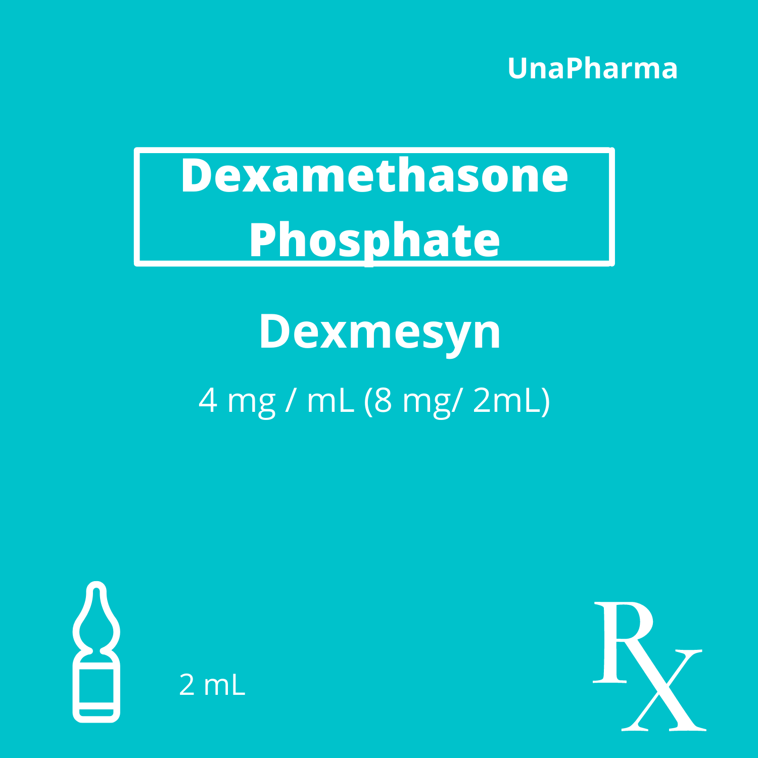 DEXMESYN Dexamethasone Sodium Phosphate 4mg / mL (8mg / 2mL) Solution for IM/IV Injection 2mL 10 ...