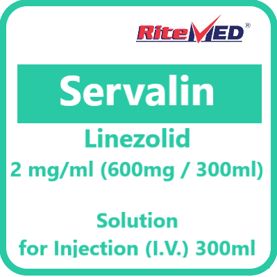 SERVALIN Linezolid 2mg / mL (600mg / 300mL) Solution for IV Injection ...