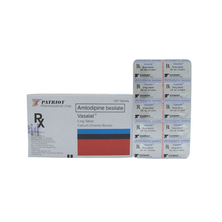VASALAT Amlodipine Besilate 5mg Tablet 1's price in the Philippines | MedsGo Pharmacy