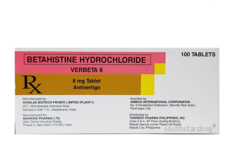 VERBETA 8 Betahistine Hydrochloride 8mg Tablet 1's price in the ...