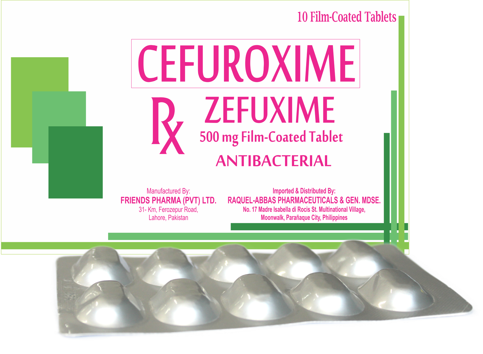 ZEFUXIME Cefuroxime 500mg Film-Coated Tablet 10's price in the ...