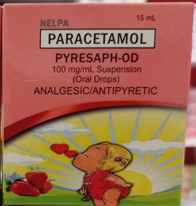 PYRESAPH-OD Paracetamol 100mg / mL Suspension (Oral Drops) 15mL ...