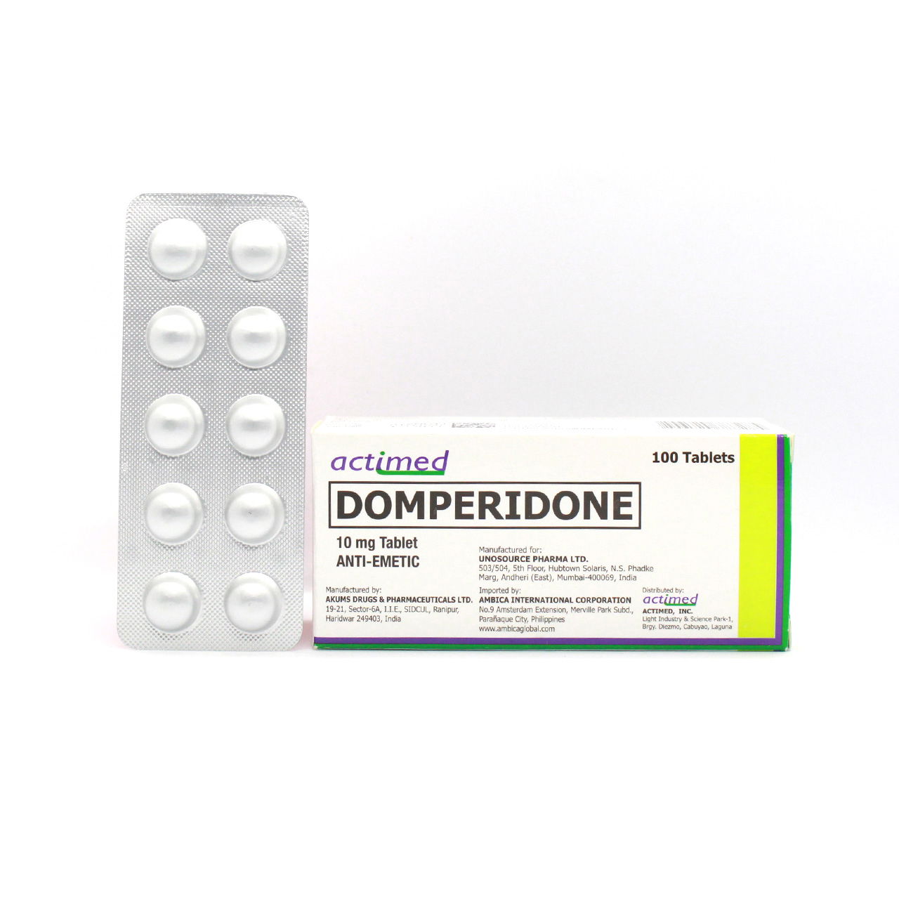 ACTIMED Domperidone 10mg Tablet 1's price in the Philippines | MedsGo Pharmacy
