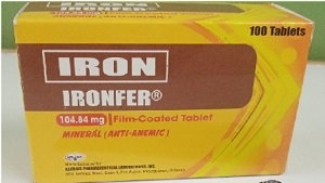 IRONFER Iron 104.84mg Film-Coated Tablet 100's price in the Philippines ...