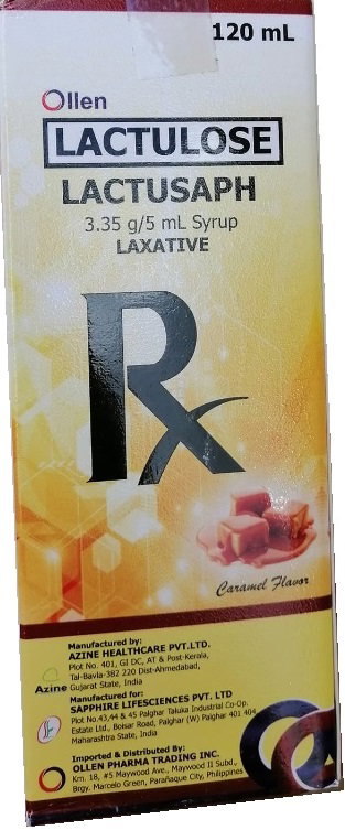 LACTUSAPH Lactulose 3.35mg / 5mL Syrup 120mL Caramel price in the ...