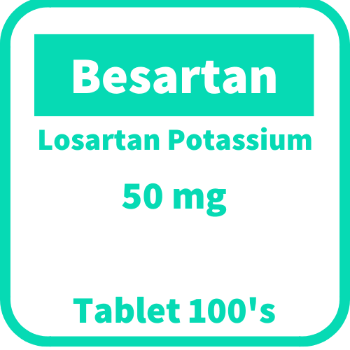 BESARTAN Losartan Potassium 50mg Film-Coated Tablet 100's price in the ...