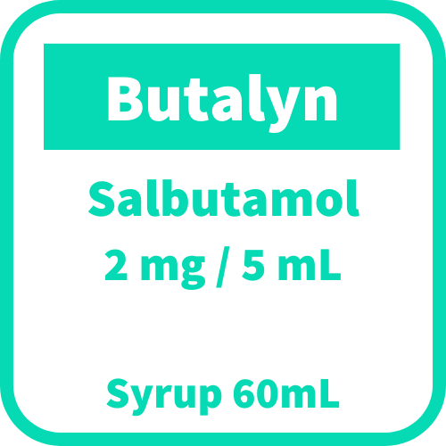 BUTALYN Salbutamol 2mg / 5mL Syrup 60mL price in the Philippines | MedsGo Pharmacy