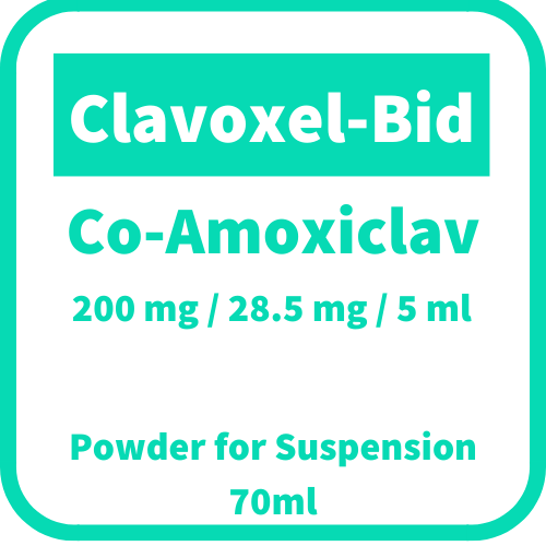 CLAVOXEL-BID Co-Amoxiclav 200mg / 28.5mg per 5mL Powder for Suspension 70mL price in the ...