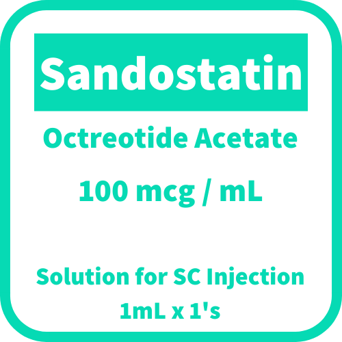 SANDOSTATIN Octreotide Acetate 100mcg / mL Solution for SC Injection 1mL 1's price in the ...