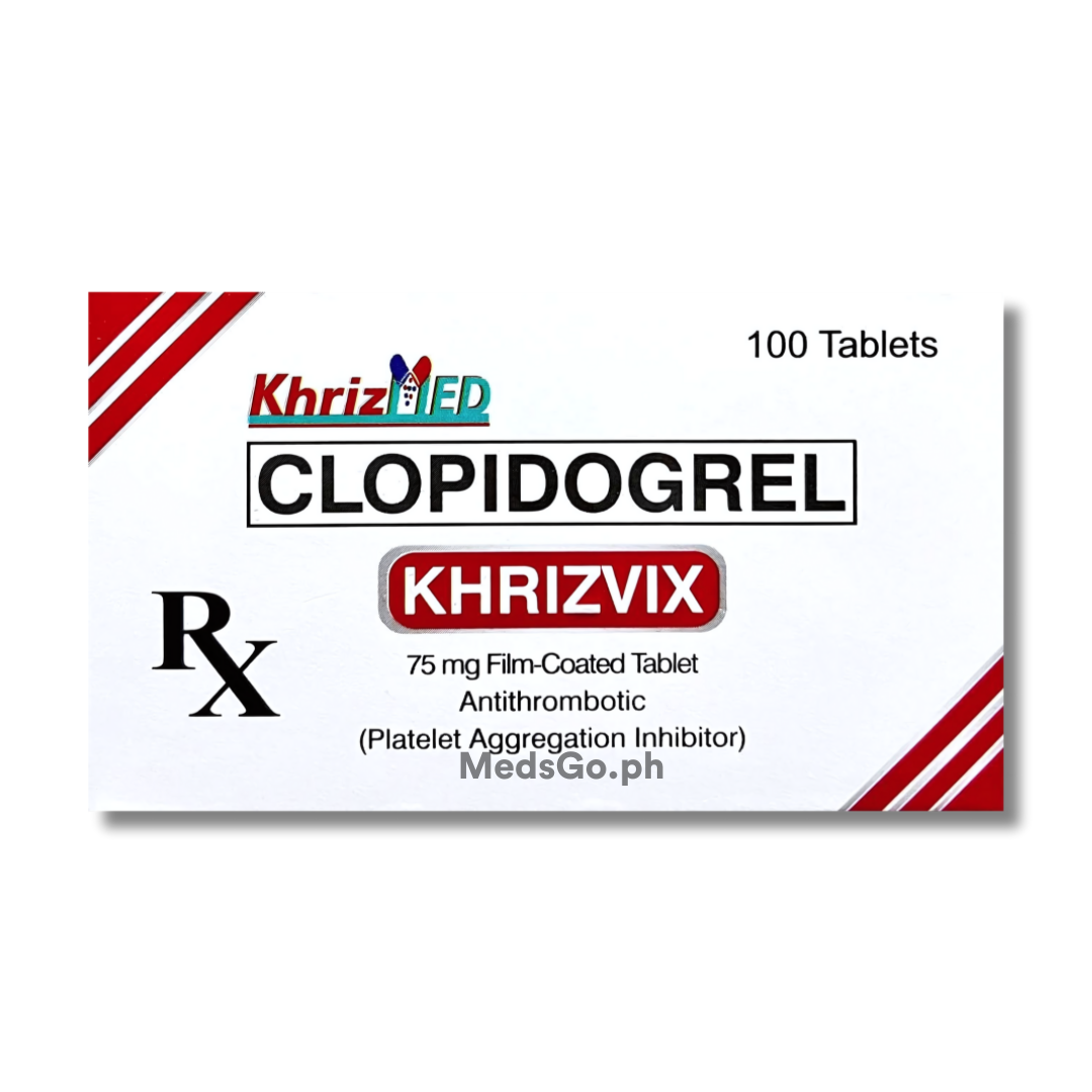 KHRIZVIX Clopidogrel 75mg - 1 Tablet price in the Philippines | MedsGo ...