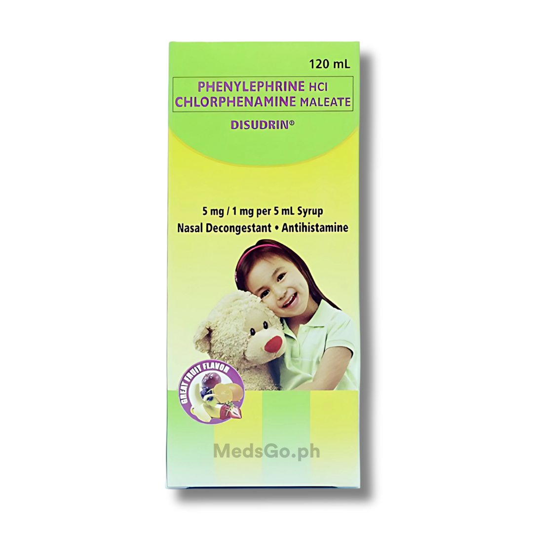 DISUDRIN Phenylephrine Hydrochloride / Chlorphenamine Maleate 5mg / 1mg ...