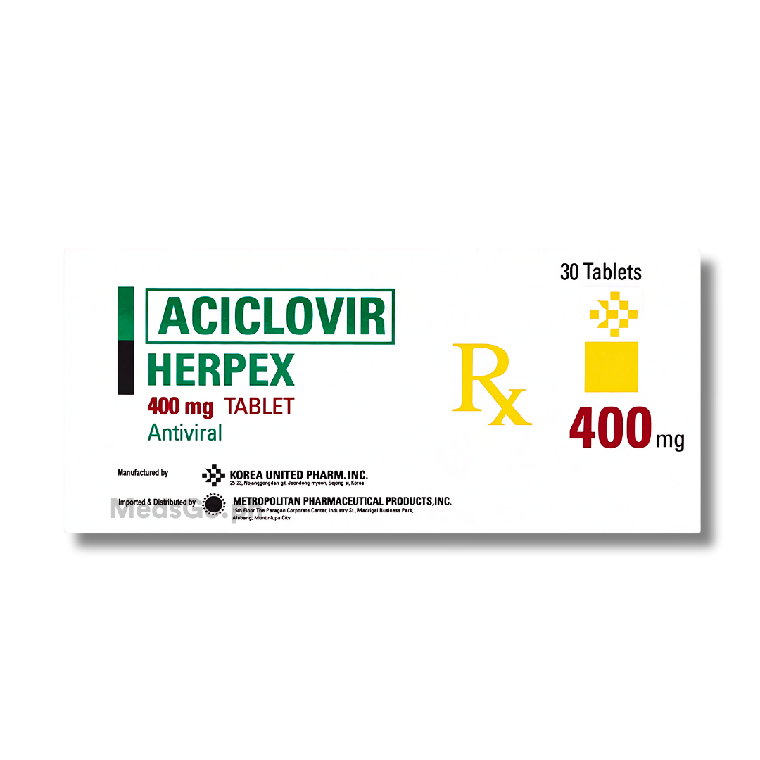 HERPEX Aciclovir 400mg Tablet 30's price in the Philippines | MedsGo ...