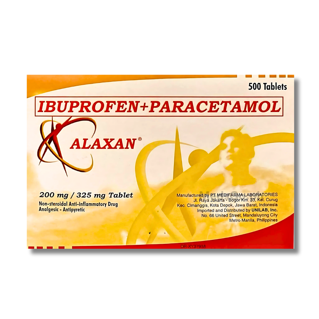 ALAXAN Ibuprofen / Paracetamol 200mg / 325mg Tablet 500's price in the ...