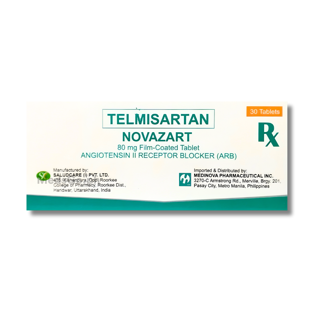 NOVAZART Telmisartan 80mg - 1 Tablet price in the Philippines | MedsGo ...