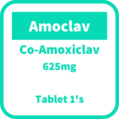 AMOCLAV Co-Amoxiclav 625mg Film-Coated Tablet 1's price in the ...