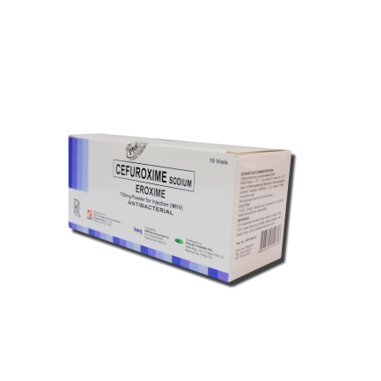 EROXIME Cefuroxime Sodium 750mg Powder for IM/IV Injection 10mL 10's ...