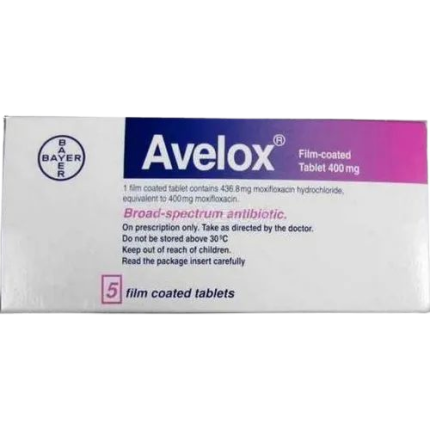 AVELOX Moxifloxacin 400mg Film-Coated Tablet 1's price in the ...