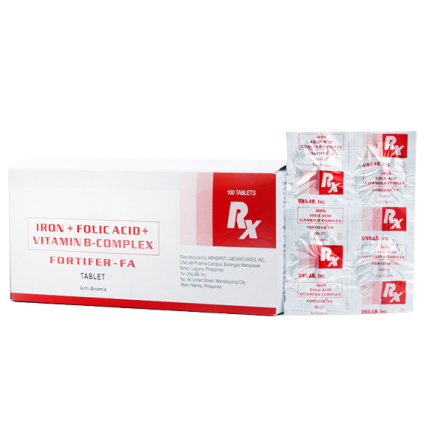 FORTIFER-FA Ferrous Fumarate / Folic Acid / Vitamin B Complex 300mg ...