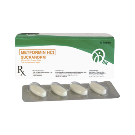 SUCRANORM Metformin Hydrochloride 850mg Film-Coated Tablet 1's price in ...