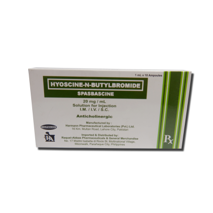EUROZINE Hyoscine-N-Butylbromide 20mg / mL Solution for Injection 1mL ...