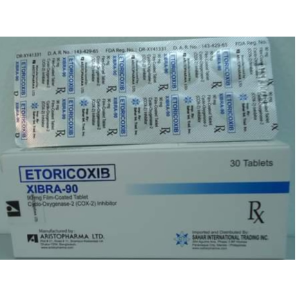 XIBORA-90 Etoricoxib 90mg Film-Coated Tablet 50's price in the ...