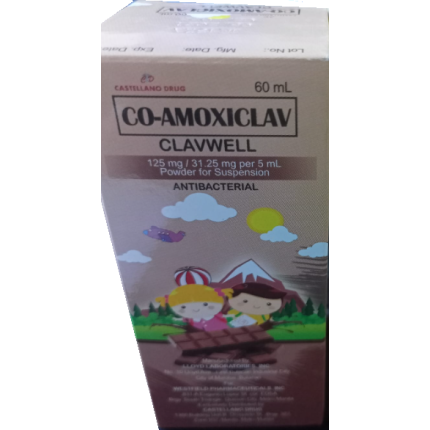 CLAVWELL Co-Amoxiclav 125mg / 31.25mg per 5mL Powder for Suspension 60mL price in the ...