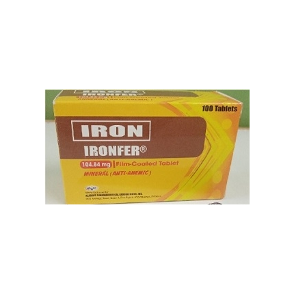 IRONFER Iron 104.84mg Film-Coated Tablet 100's price in the Philippines ...