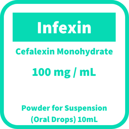 INFEXIN Cefalexin Monohydrate 100mg / mL Powder for Suspension (Oral ...