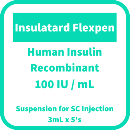 INSULATARD FLEXPEN Insulin Human 100U / mL Suspension for SC Injection ...