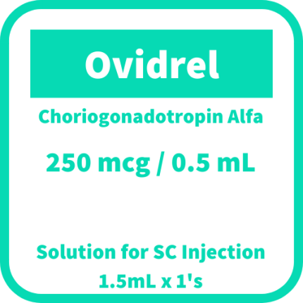 OVIDREL Choriogonadotropin Alfa 250mcg / 0.5mL Solution for SC ...