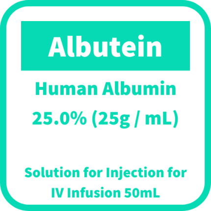 ALBUTEIN Human Albumin 25.0% (25g / mL) Solution for Injection for IV ...