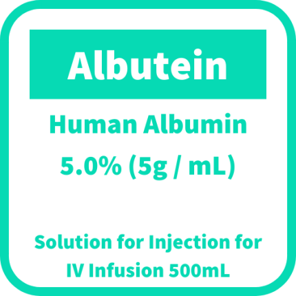 ALBUTEIN Human Albumin 5.0% (5g / mL) Solution for Injection for IV ...