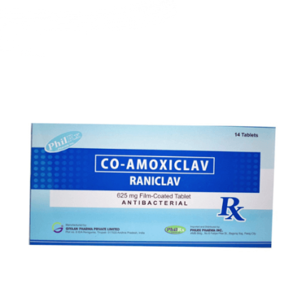 RANICLAV Co-Amoxiclav 625mg Film-Coated Tablet 14's price in the ...