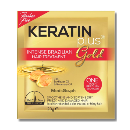 KERATIN Plus Gold Intense Brazilian Hair Treatment 20g 1's price in the ...