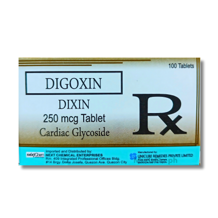 DIXIN Digoxin 250mcg- 1 Tablet price in the Philippines | MedsGo Pharmacy